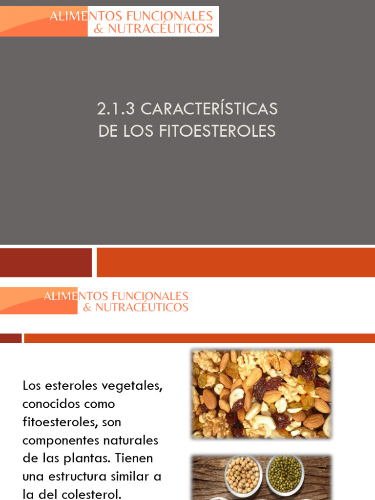 Beneficios de los Fitoesteroles en Salud | PDF