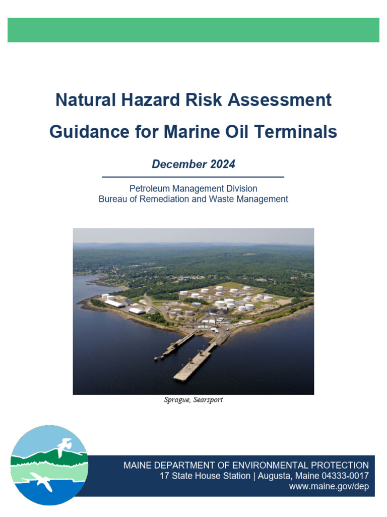 Natural Hazard Risk Assess, Ent Guidance For Marine Oil Terminals | PDF ...