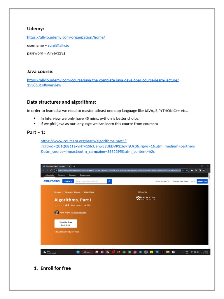 Java and DSA Learning Resources Guide | PDF