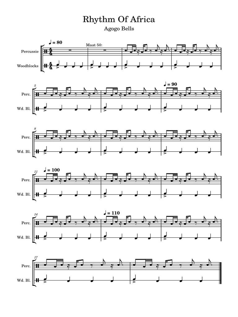 Agogo Bells Maat 50 | PDF