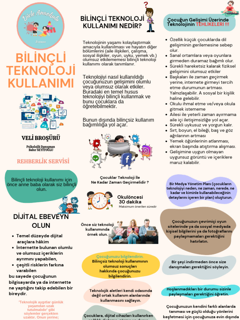 Bi̇li̇nçli̇ Teknoloji̇ Kullanimi Veli̇ Broşürü | PDF