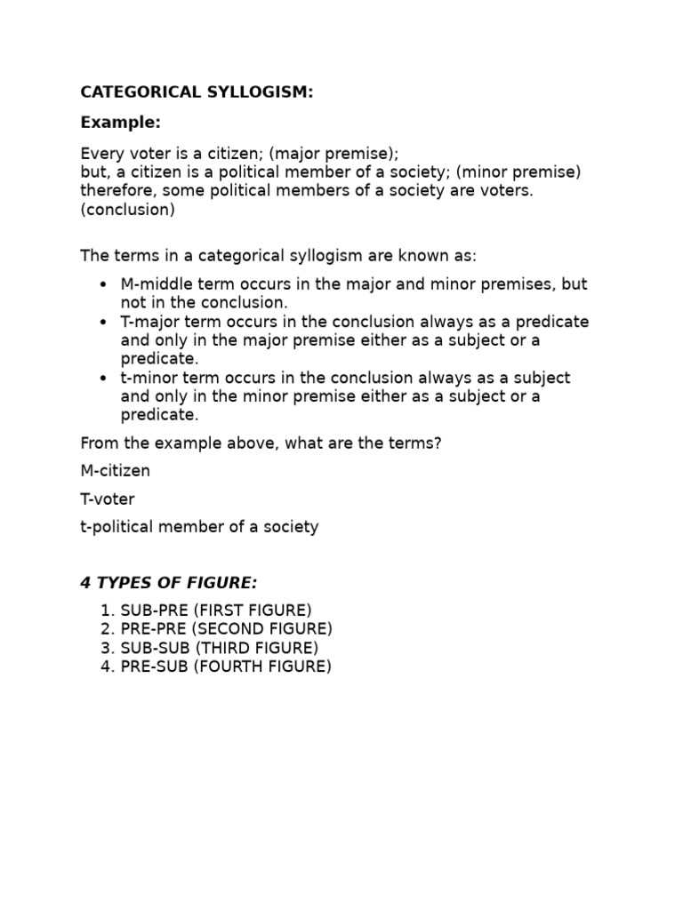 RULES OF CATEGORICAL SYLLOGISM | PDF | Deductive Reasoning ...