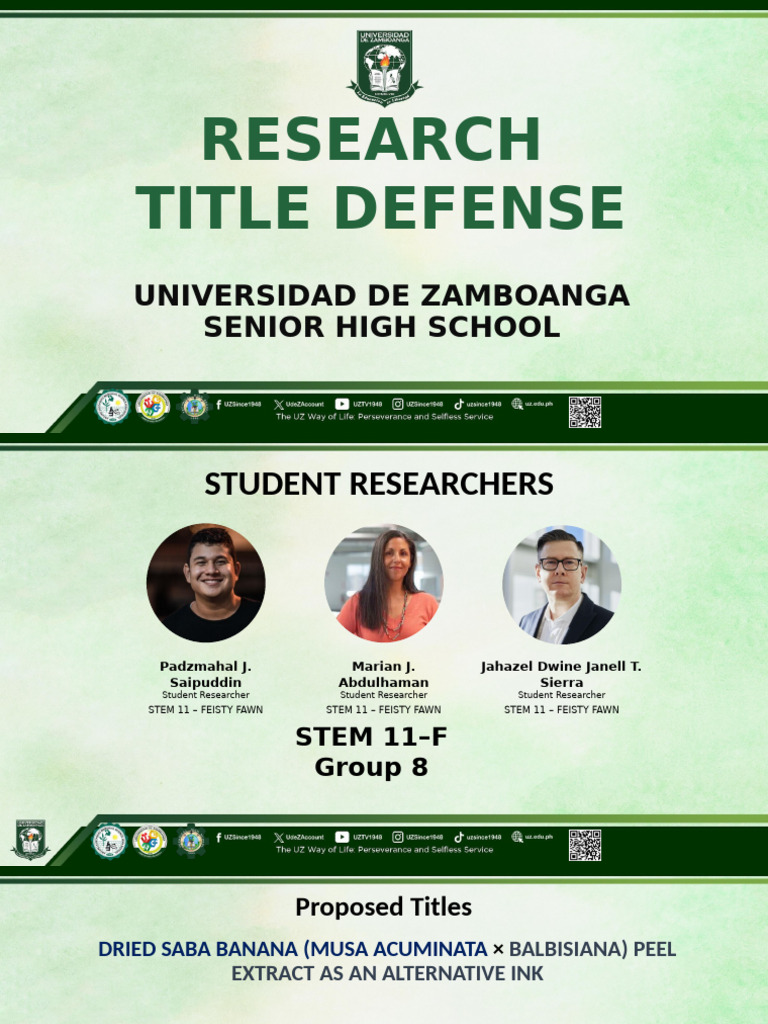 Title Defense PPT Format 1 | PDF | Banana | Methodology