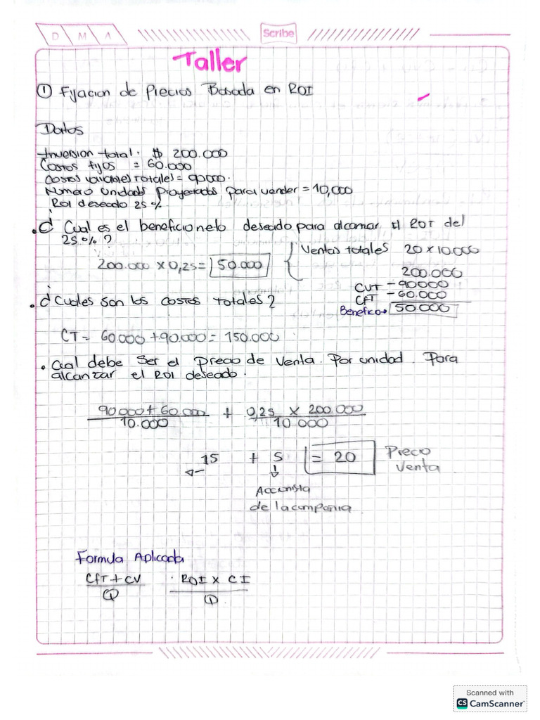 Taller Costos 1 | PDF