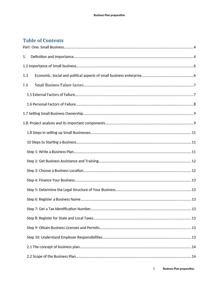 Business Plan Preparation | PDF | Entrepreneurship | Business
