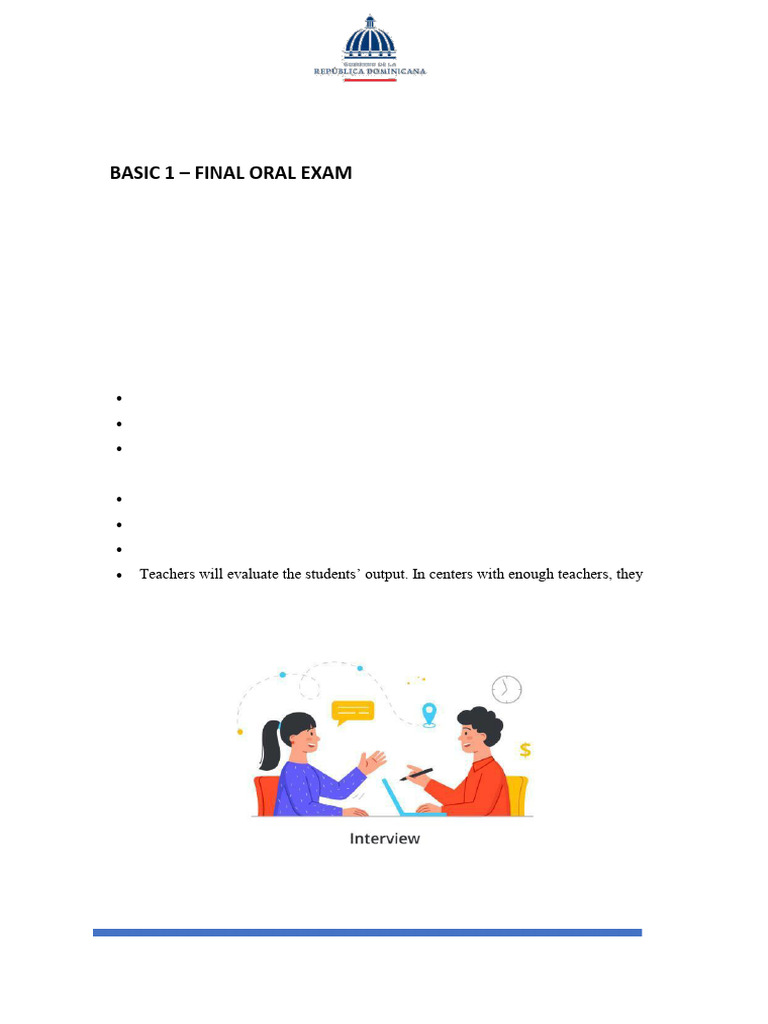 Basic 1 - Final Oral Exam 2024 LL | PDF
