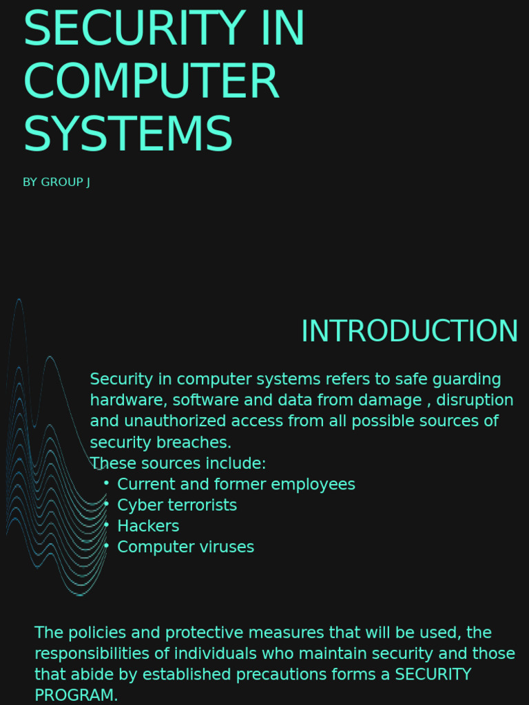 Computer Security Presentation | PDF | Security | Computer Security