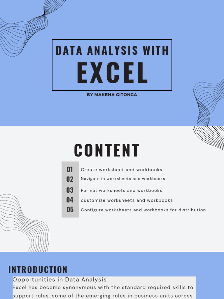 Data Analysis With Excel Module 1(1.1-1.5) | PDF