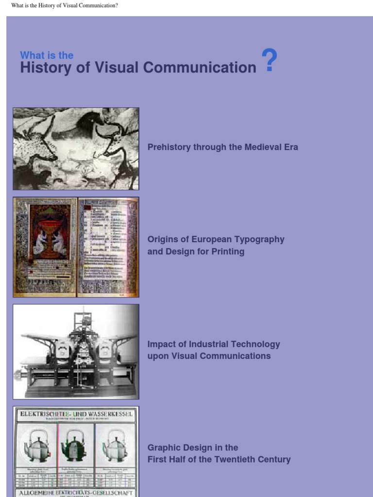 Visual Communication History | PDF | Graphic Design | Typography