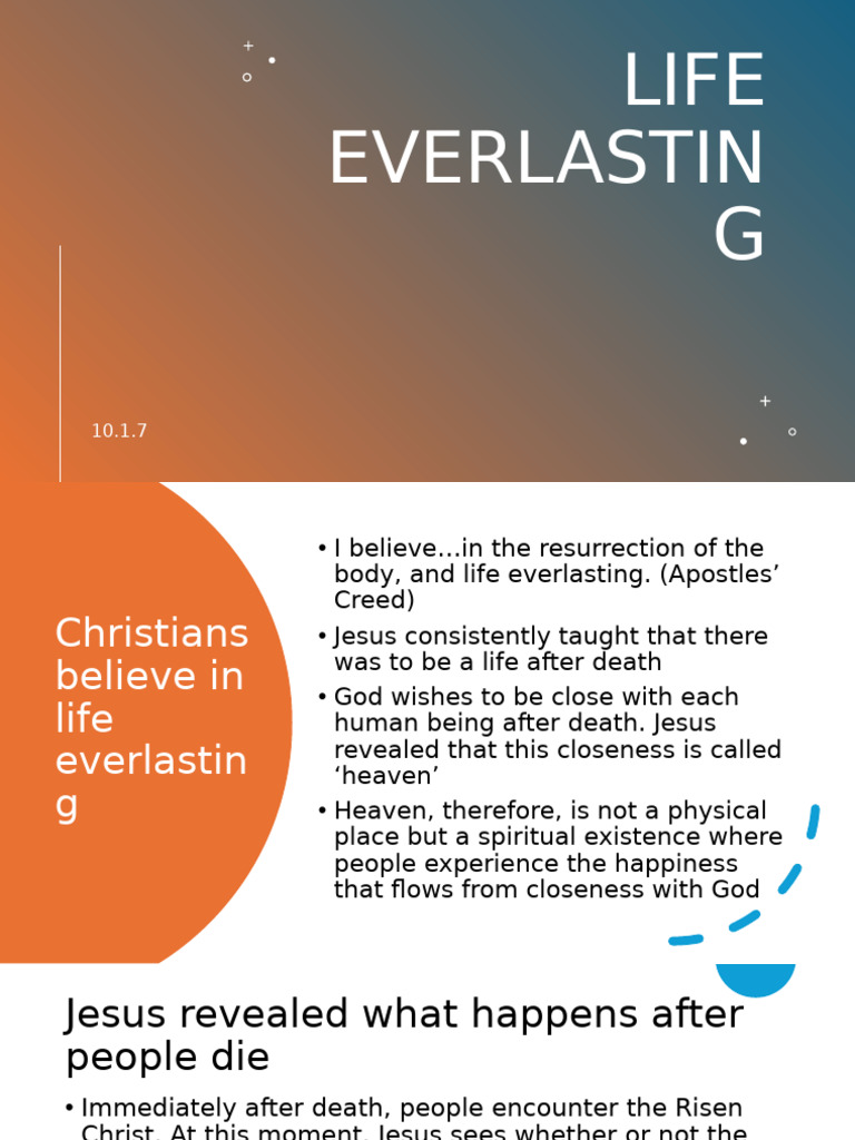 Life Everlasting 10.1.7 Yr 10 Religious Education | PDF