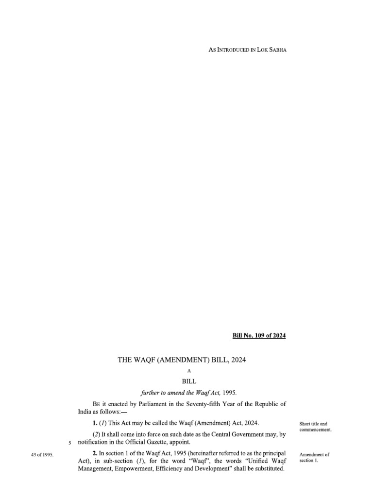 Waqf Bill | PDF