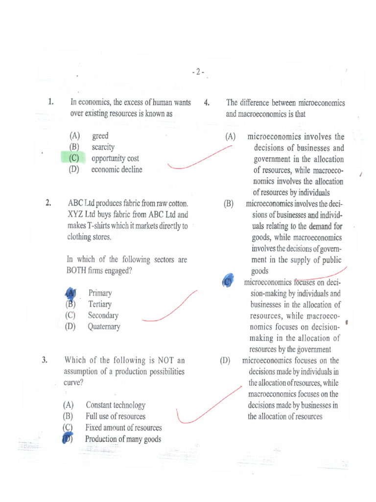 CSEC Econ 2023 - P1 | PDF