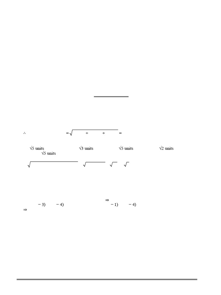 Maths Class Xi Introduction To 3 Dimensional Geometry Practice Paper 11 ...
