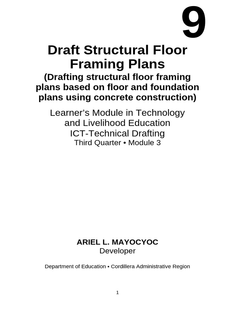 Tle9 q3 Mod3 Draft Structural Floor Framing Plans Using Concrete v1 ...