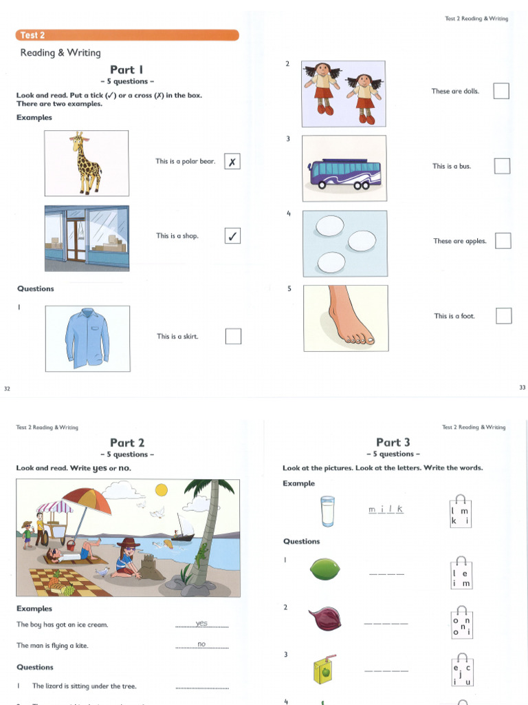 starters collins test 1 2 read write | PDF