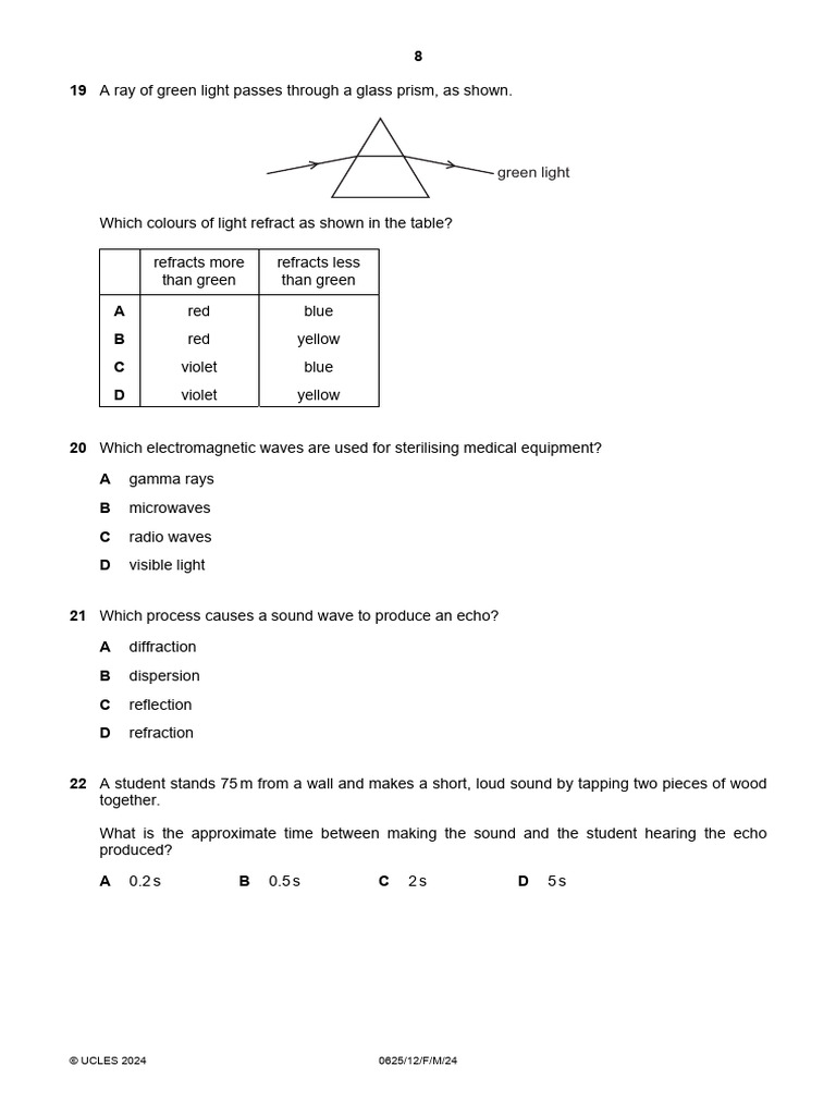 0625 Physics March 2024 Question Paper 12-Pages-3 | PDF | Atomic Nucleus | Sun