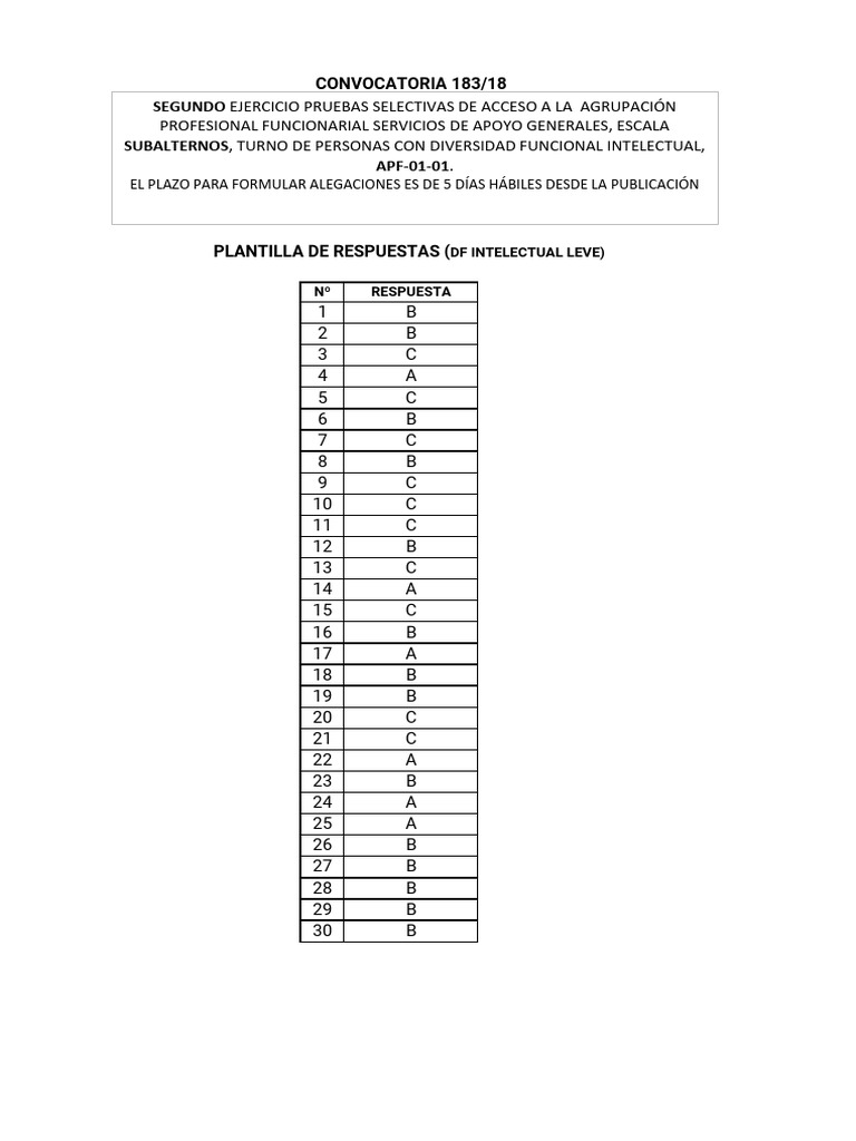 22774-Plantilla Segundo Ejercicio Conv. 183 18 | PDF