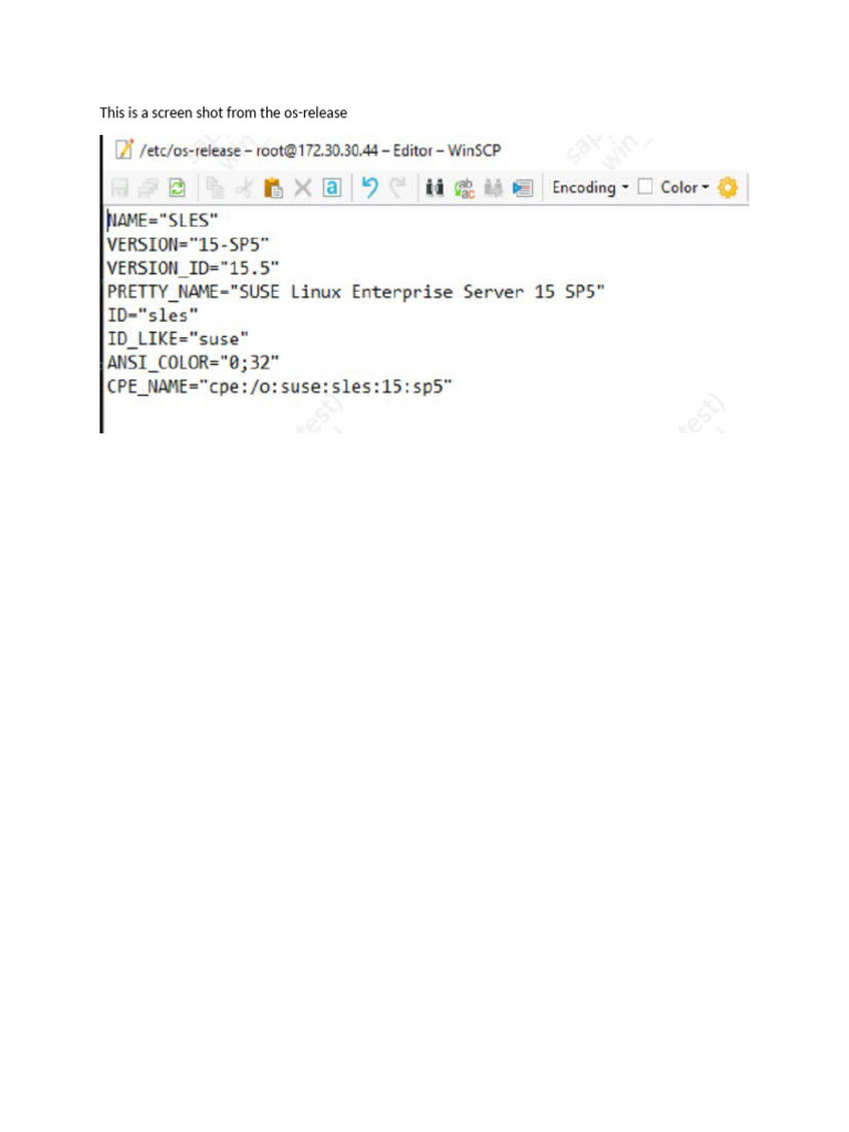 OS-Release Screenshot Analysis | PDF