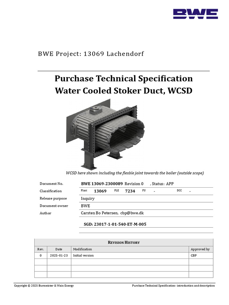 pdf-23017-1-01-540-ET-M-005-rev0 - (13069-2300089-0) PTS WATER COOLED STOKER DUCT | PDF ...