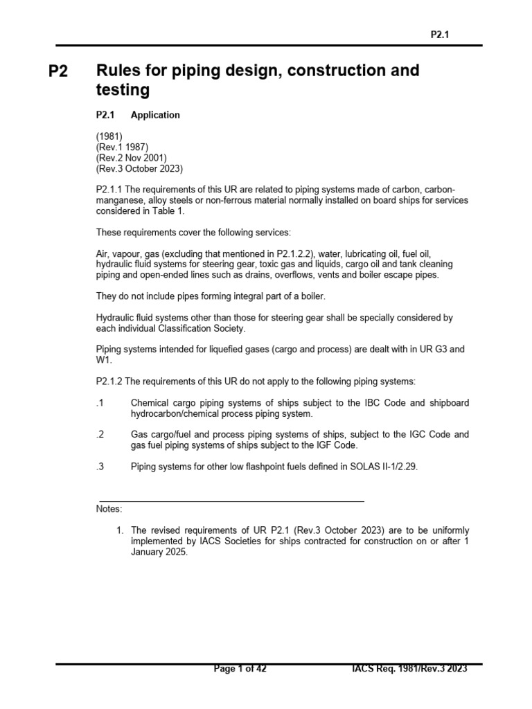 Iacs Ur P2 | PDF | Pipe (Fluid Conveyance) | Welding