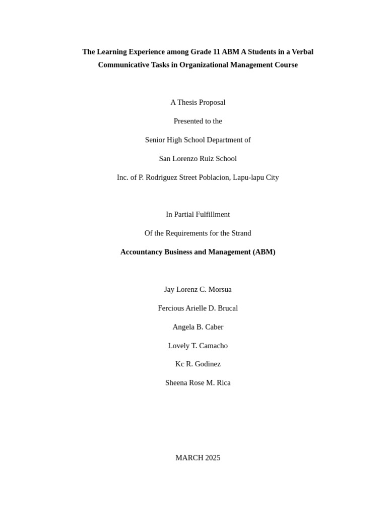 PR-1-GROUP-5-ABM-A (1) | PDF | Communication | Leadership