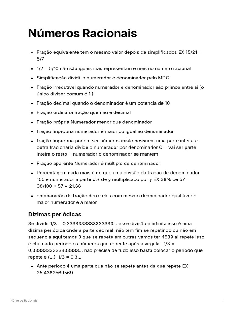 B9c8ec90 4e77 4c2e 8d28 689bdba676ab Nmeros Racionais | PDF | Número ...