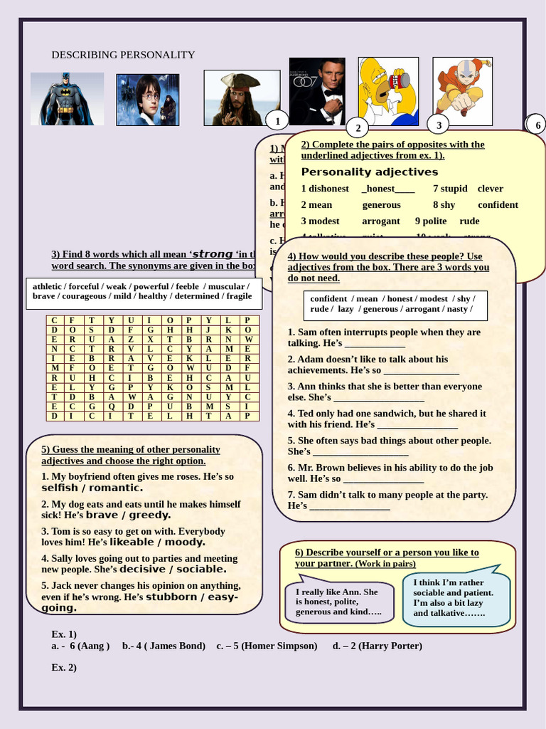Describing Personality Traits | PDF