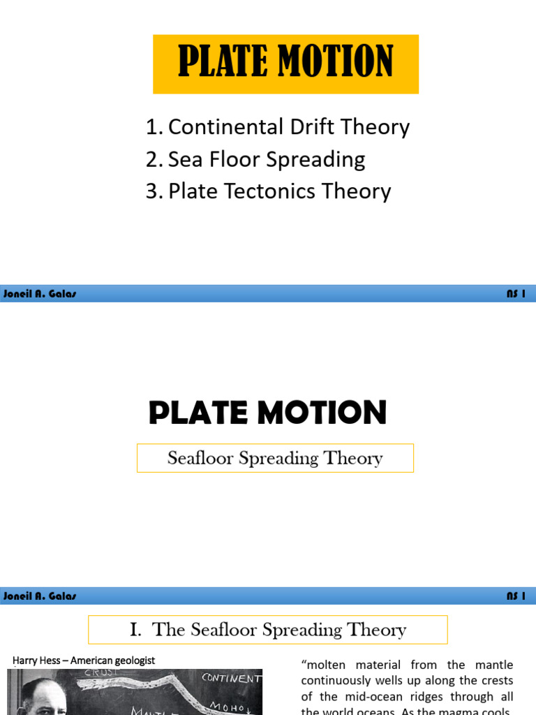 Lesson 13&14 - Plate Motion | PDF | Plate Tectonics | Seabed