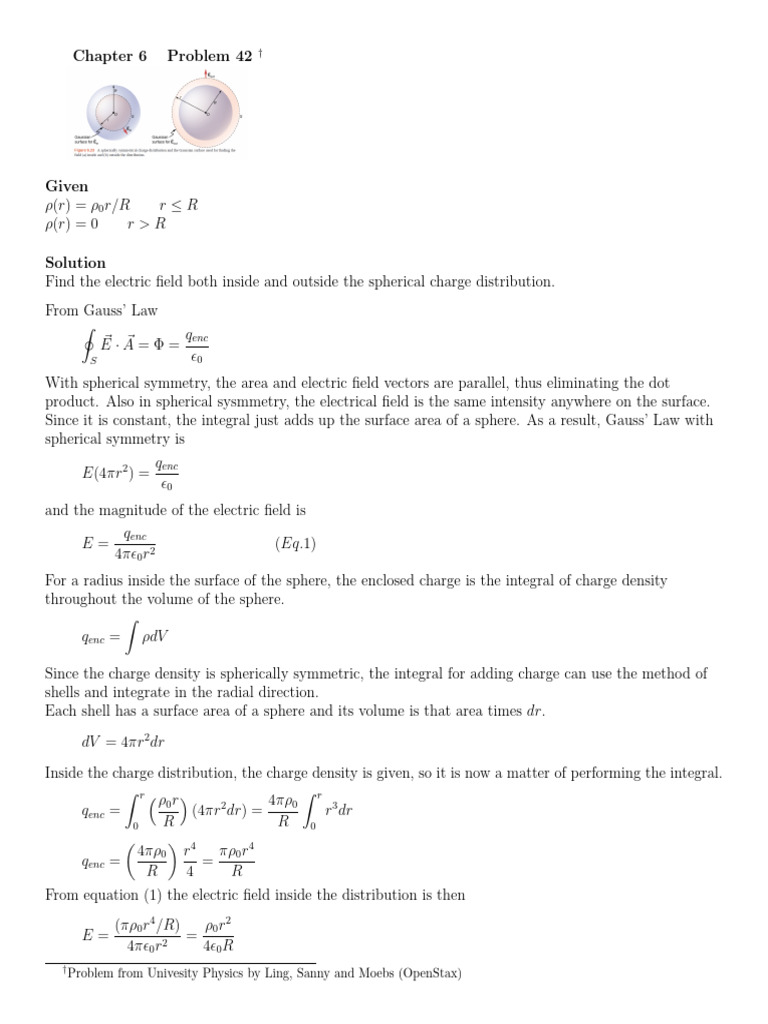 Phys6 42 | PDF | Sphere | Electric Field