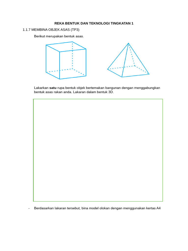 Latihan Membina Objek Asas 3D | PDF