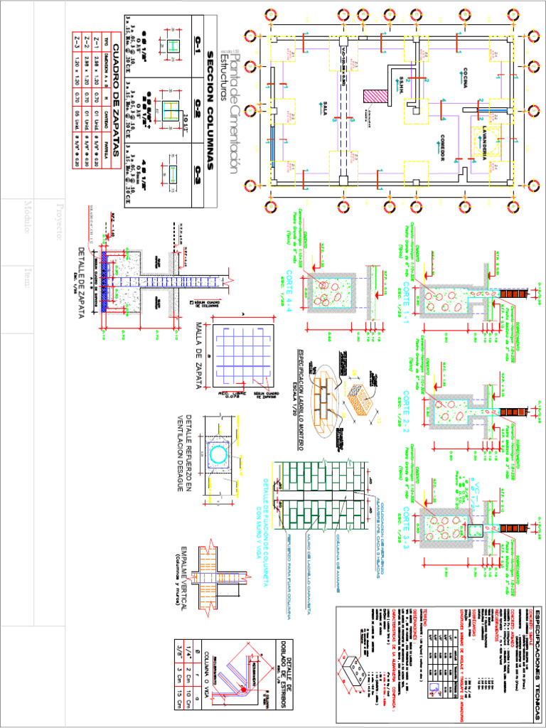 Plano 1 | PDF | Ingeniería estructural