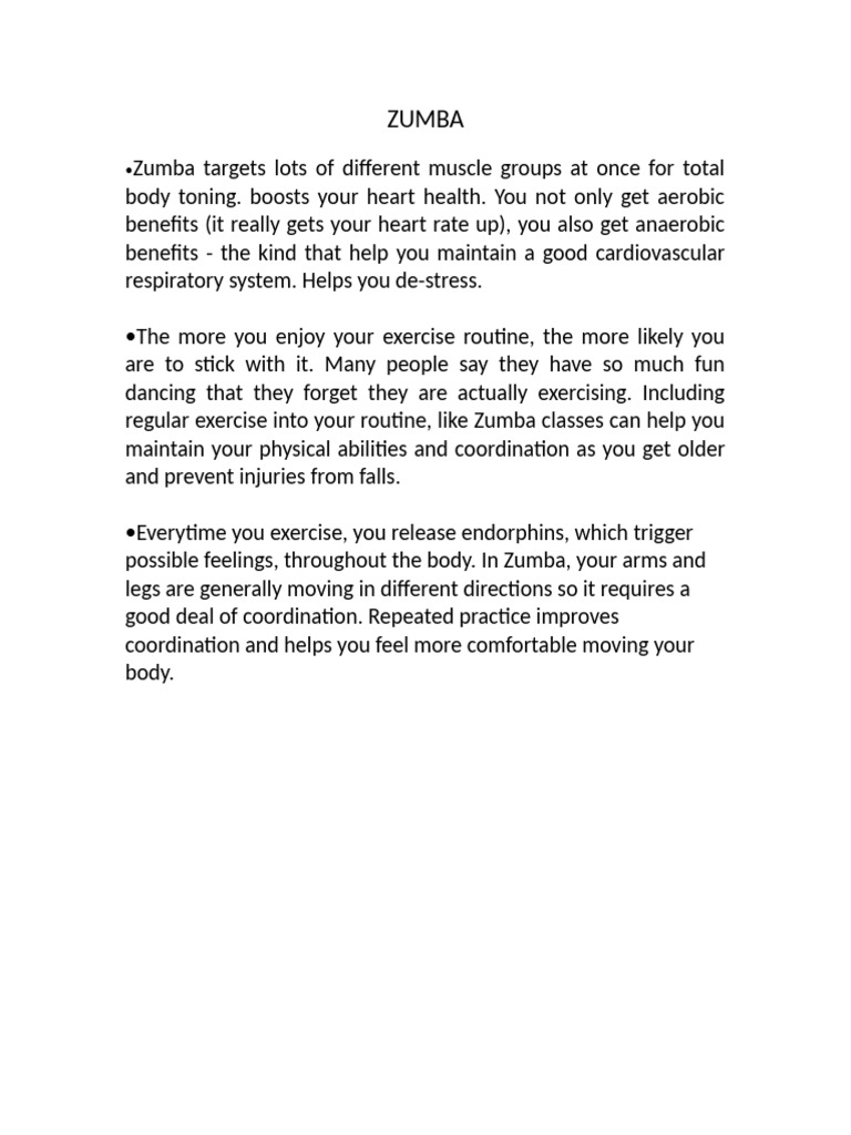 Zumba | PDF
