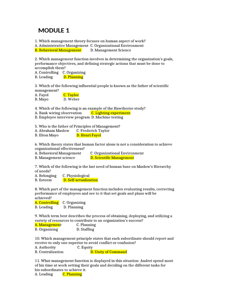 Key Management Theories and Functions | PDF | Forecasting | Scenario ...