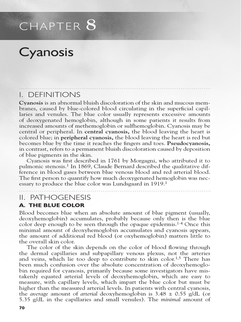 Understanding Cyanosis: Types and Causes | PDF | Hemoglobin | Blood