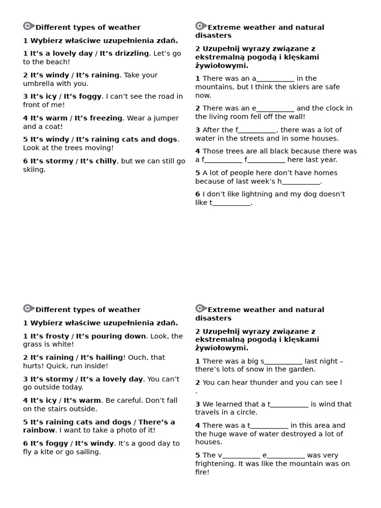 Different Types of Weather | PDF | Weather | Meteorological Phenomena