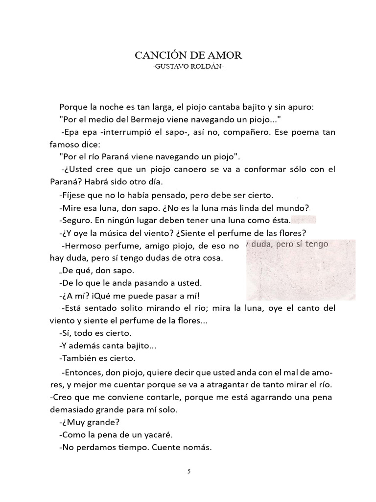 Cancion de Amor Gustavo Roldán | PDF