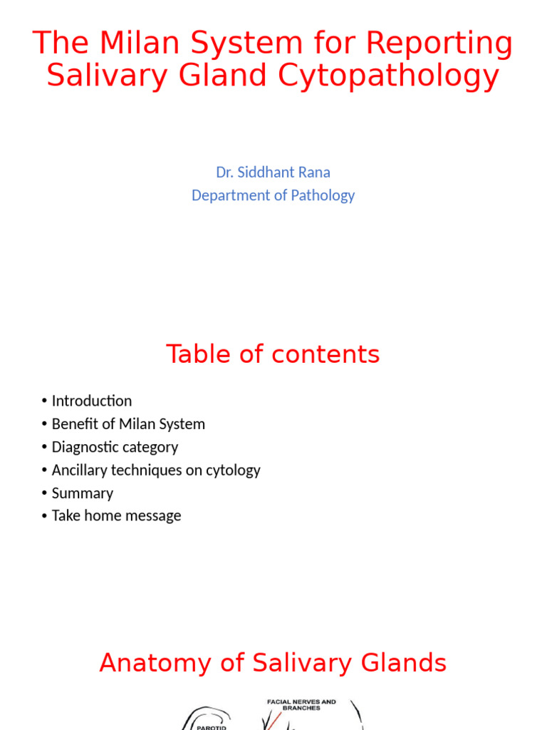 The Milan System for Reporting Salivary Gland Cytopathology_080426 ...