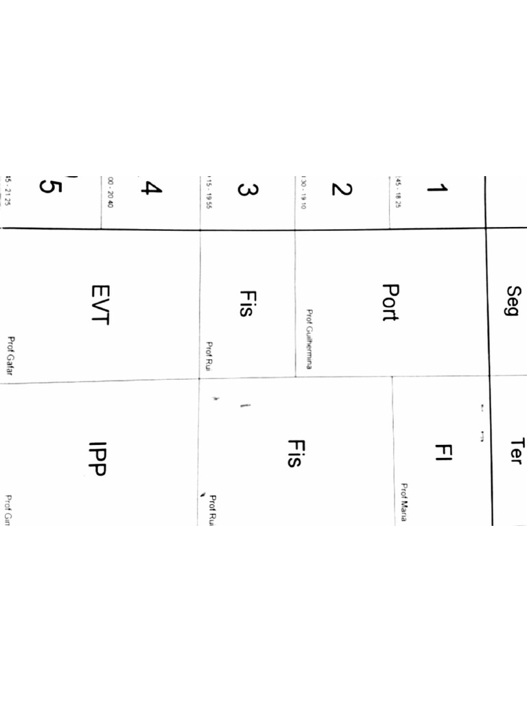 Horário 12C Noturno | PDF