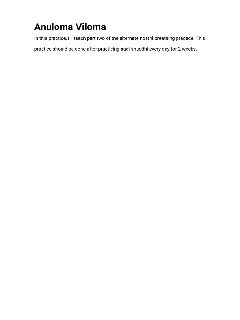 P02 - Anuloma Viloma - Description | PDF