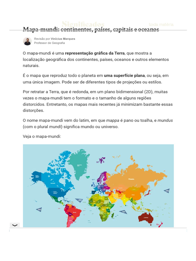 Mapa Mundi: Localização das Maldivas | PDF | Continente | Trópicos