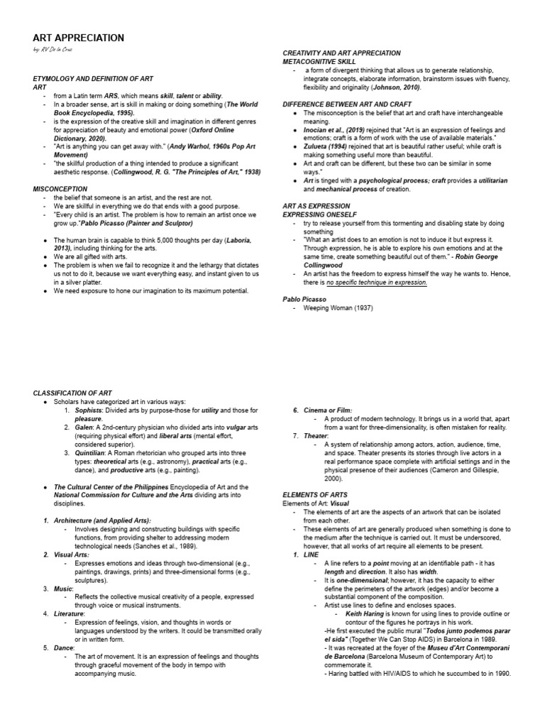 Understanding Art Appreciation Concepts | PDF | The Arts | Composition ...