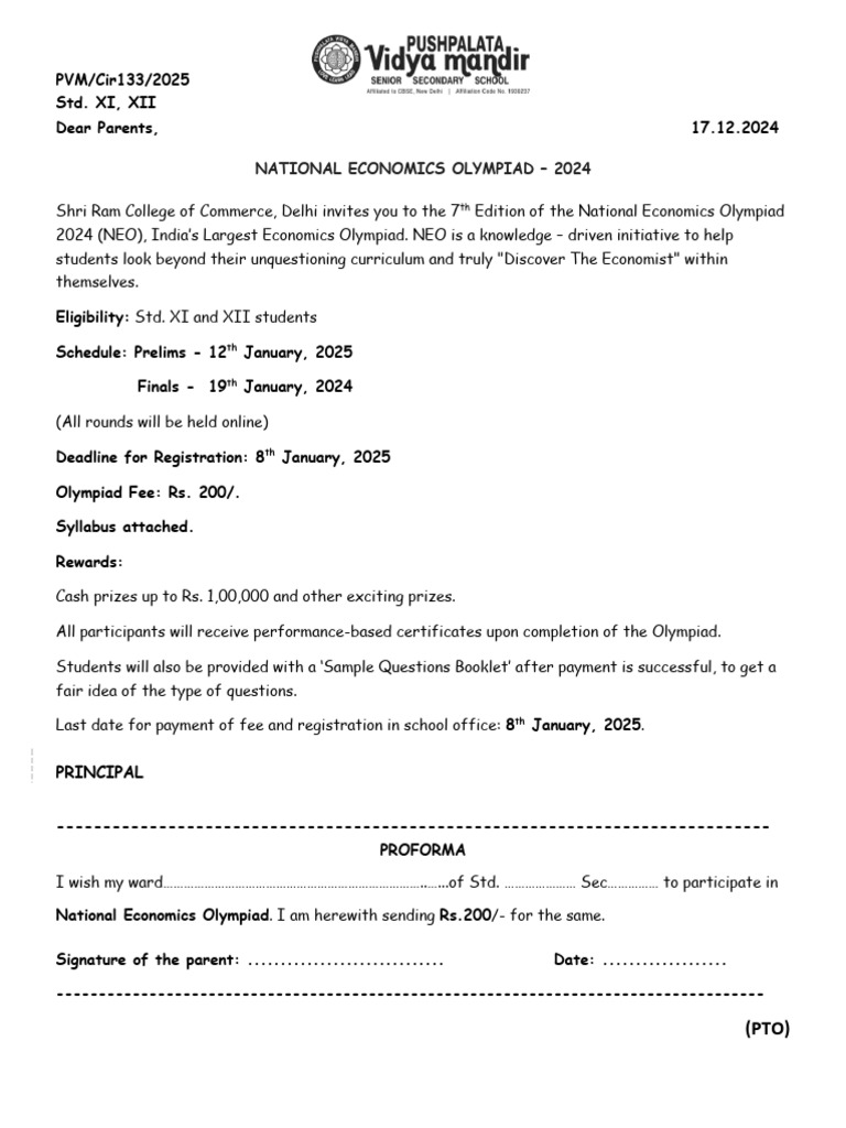 National Economics Olympiad 2024 Details | PDF | Fiscal Policy | Supply ...