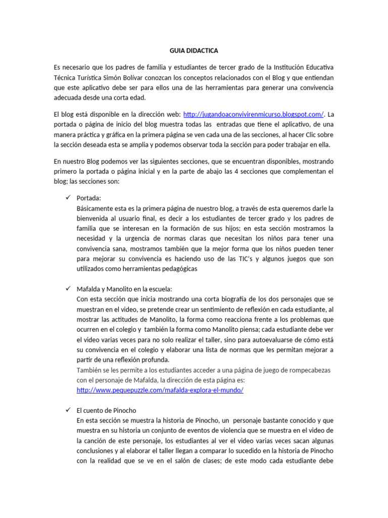 8 - Guia Didactica | PDF | Blog | Salón de clases