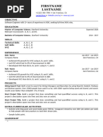 FAANG Resume Template for Freshers | PDF | Computing
