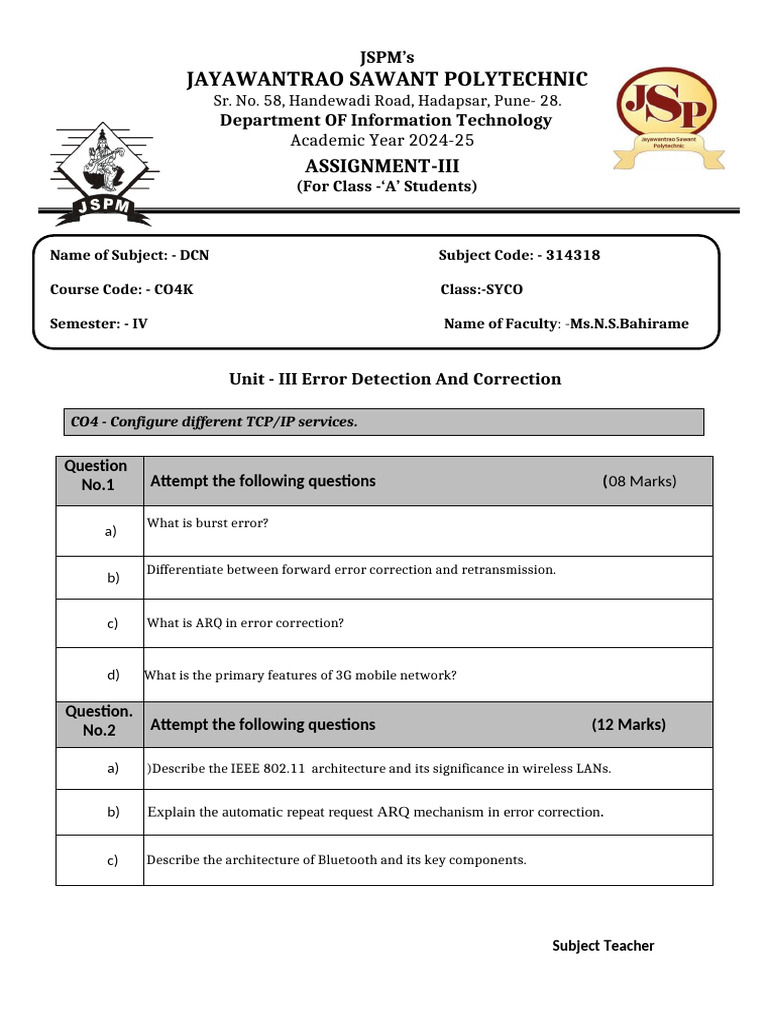 DCN Assignment 3 (A) | PDF