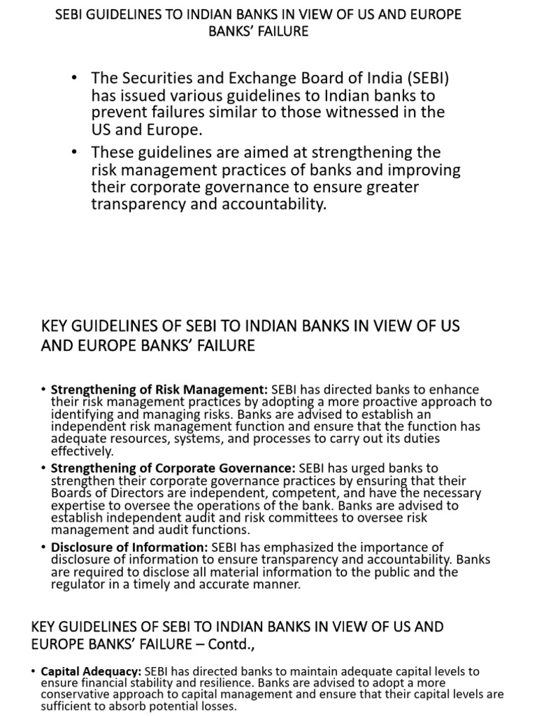 6.c - SEBI GUIDELINES TO INDIAN BANKS IN VIEW OF BANKS' FAILURE IN US ...