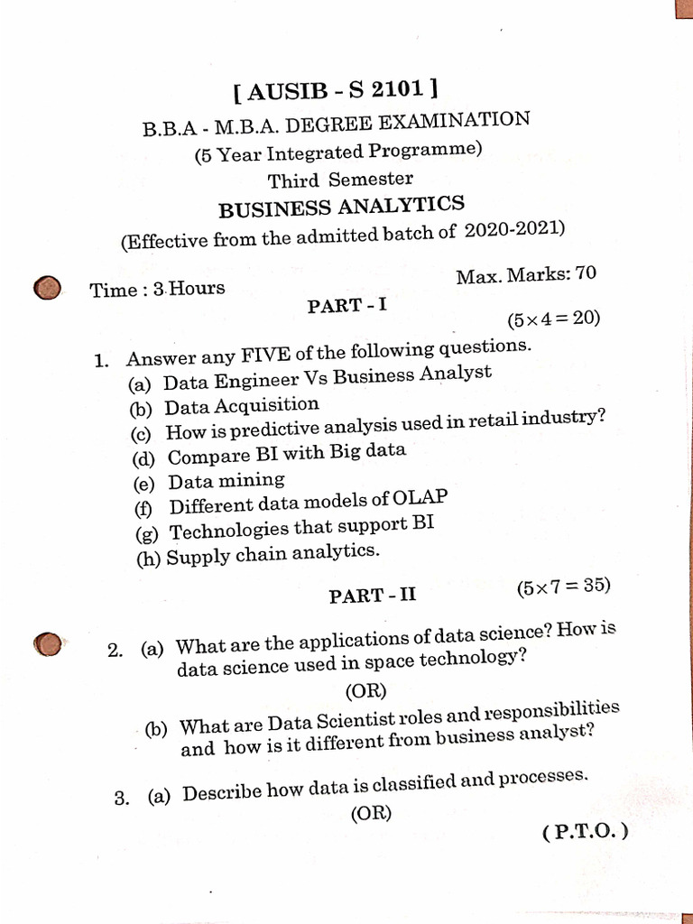 Business Analytics Paper 2 | PDF