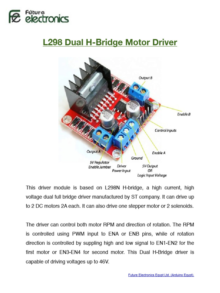 L298 Dual Motor Driver Module 2A Manual and Arduino Tutorial (1) (1) (1 ...