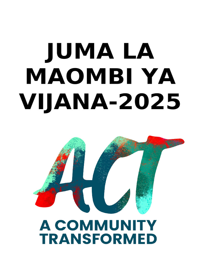 JUMA LA MAOMBI LA VIJANA 2025 | PDF
