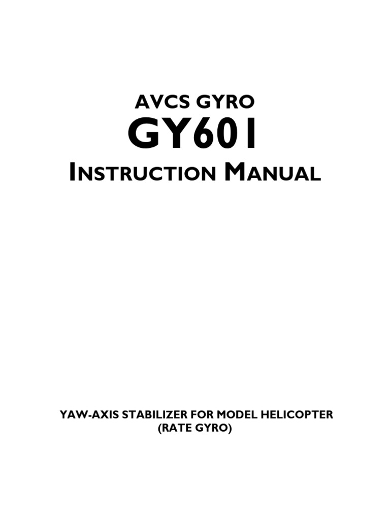 Futaba m0820 Manual | PDF | Gyroscope | Helicopter Rotor